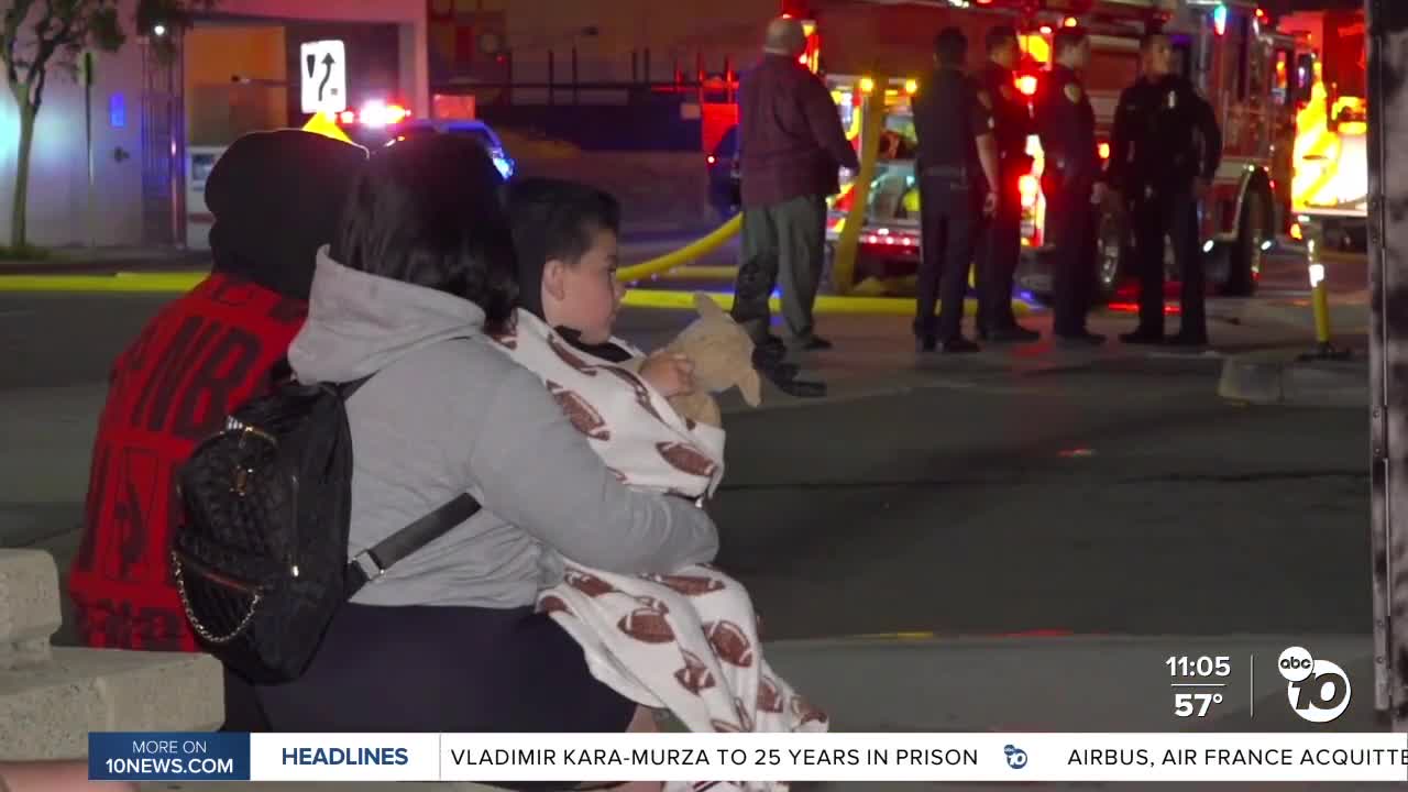 Fire at National City apartment building forces residents to flee