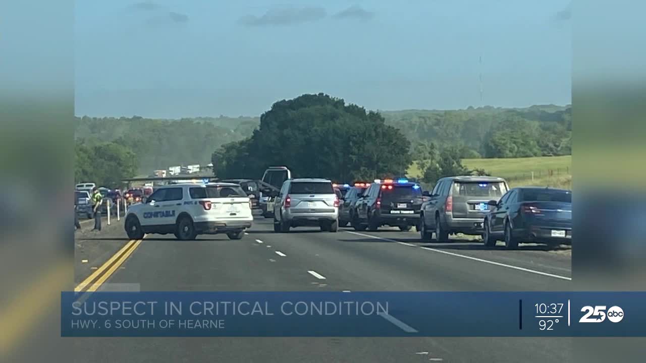 Pursuit suspect hospitalized with self-inflicted gunshot wound