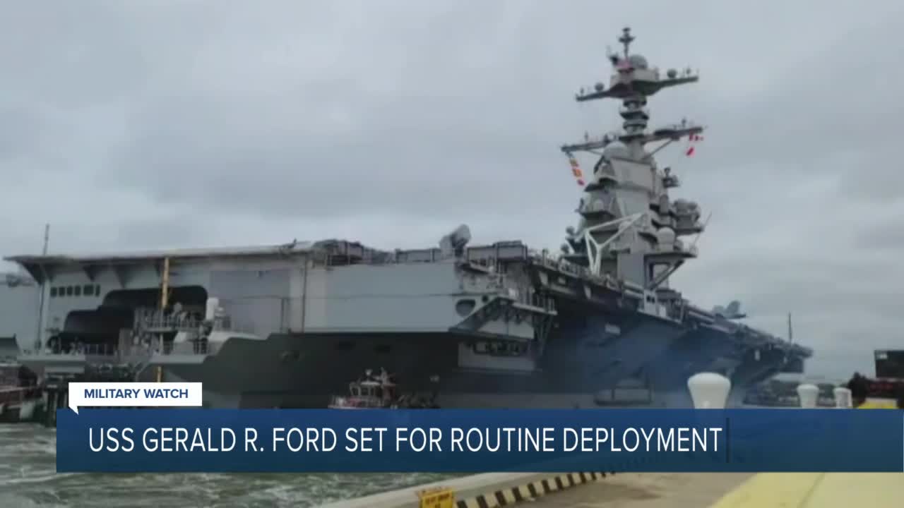 USS Gerald R. Ford departs for 2nd deployment from Naval Station Norfolk