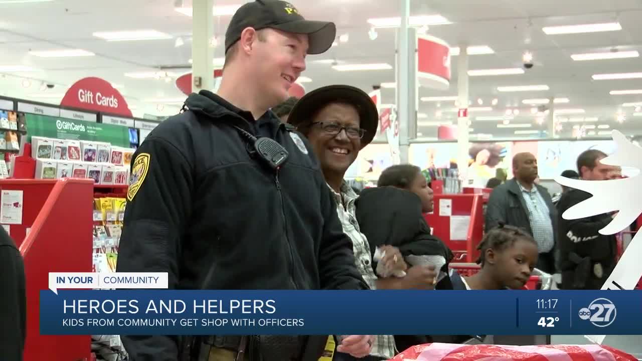 Local kids shop with officers at Heroes and Helpers event