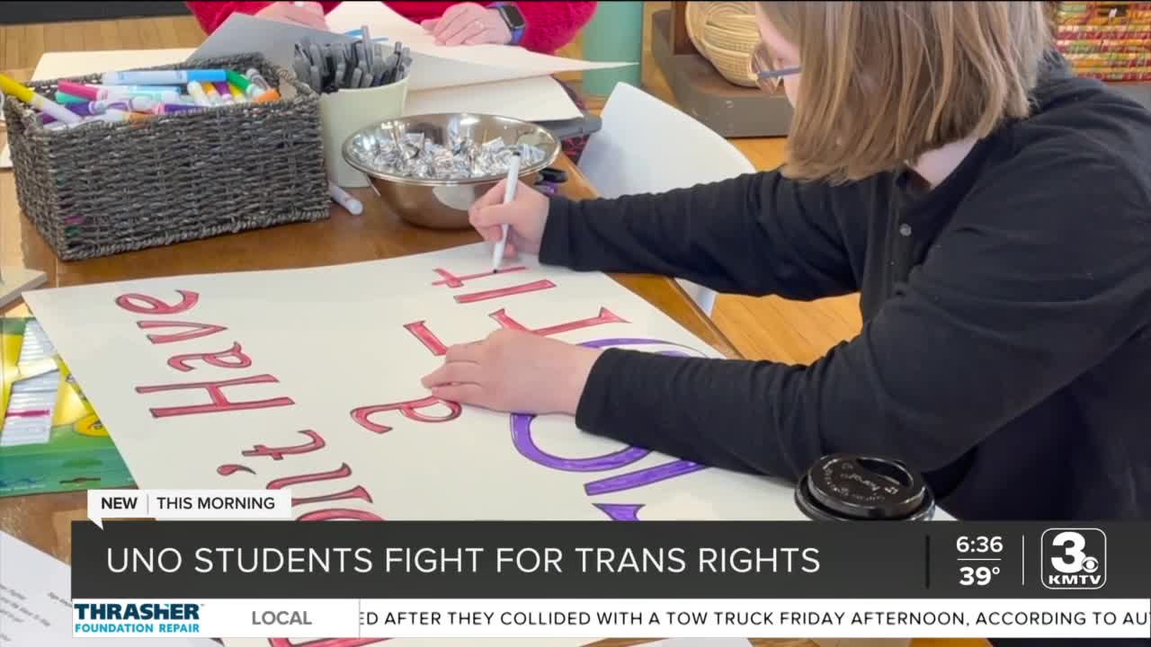 Supporters of transgender rights protest 'anti-trans' bills in Nebraska