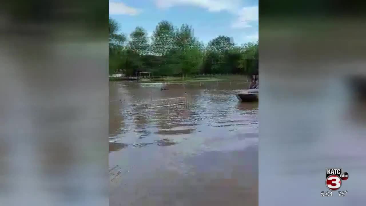 U.S. Senator John Kennedy meets flood victims
