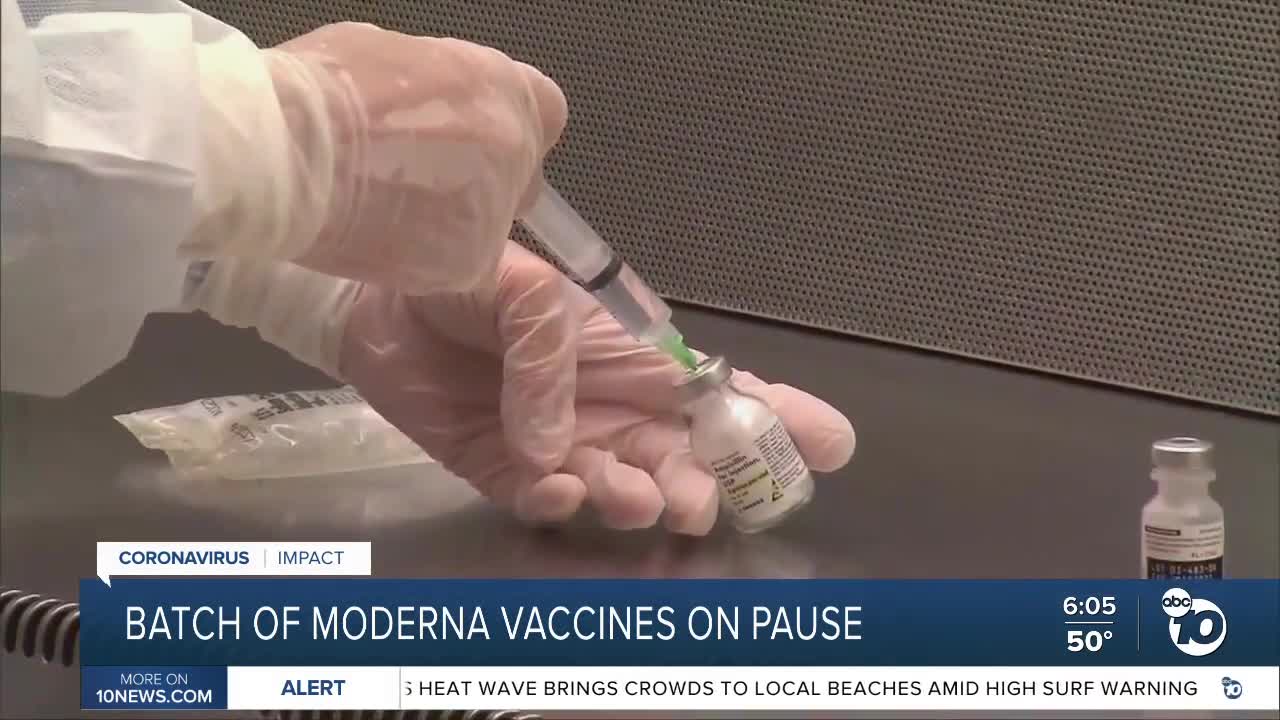 Batch of Moderna vaccine on pause in Calif. after reactions