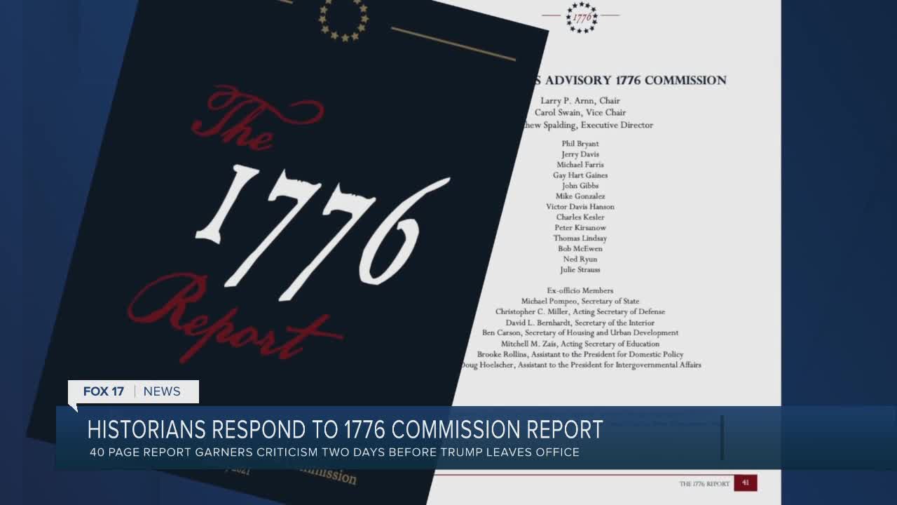 Historians rebuke Trump's 1776 Commission's report