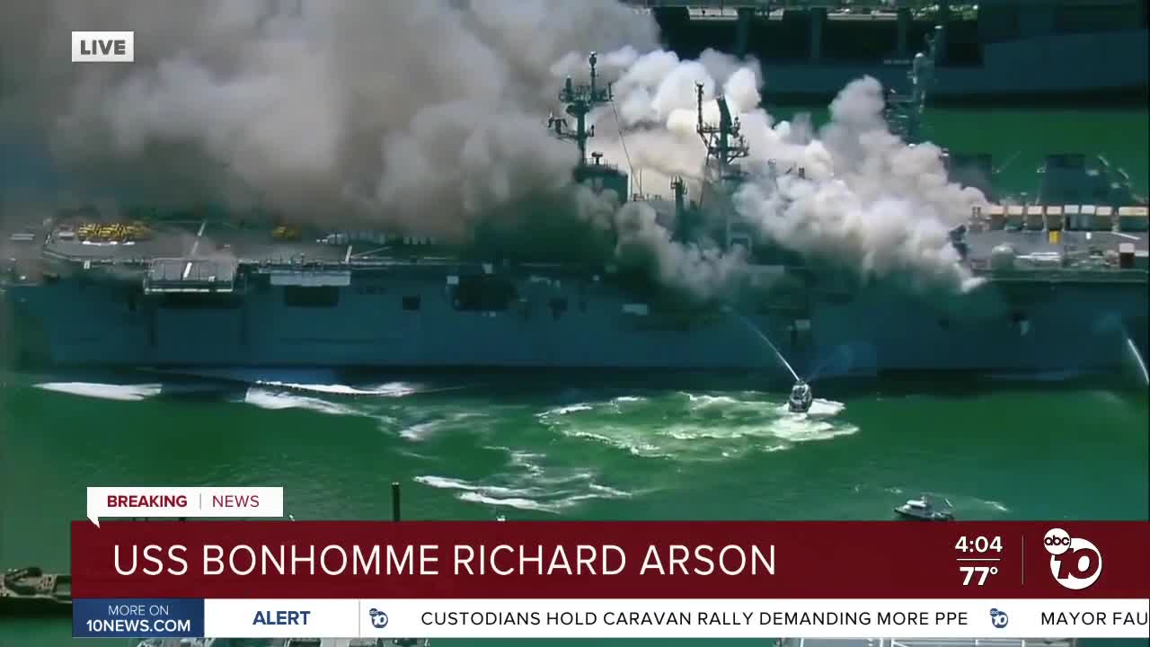 Sources: Sailor investigated for arson in Navy ship fire