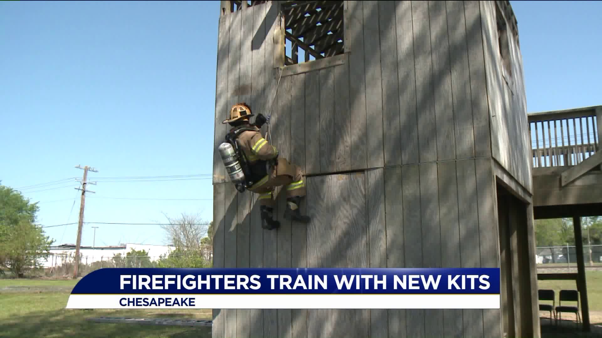 Chesapeake firefighters training with new ‘bail out’ system