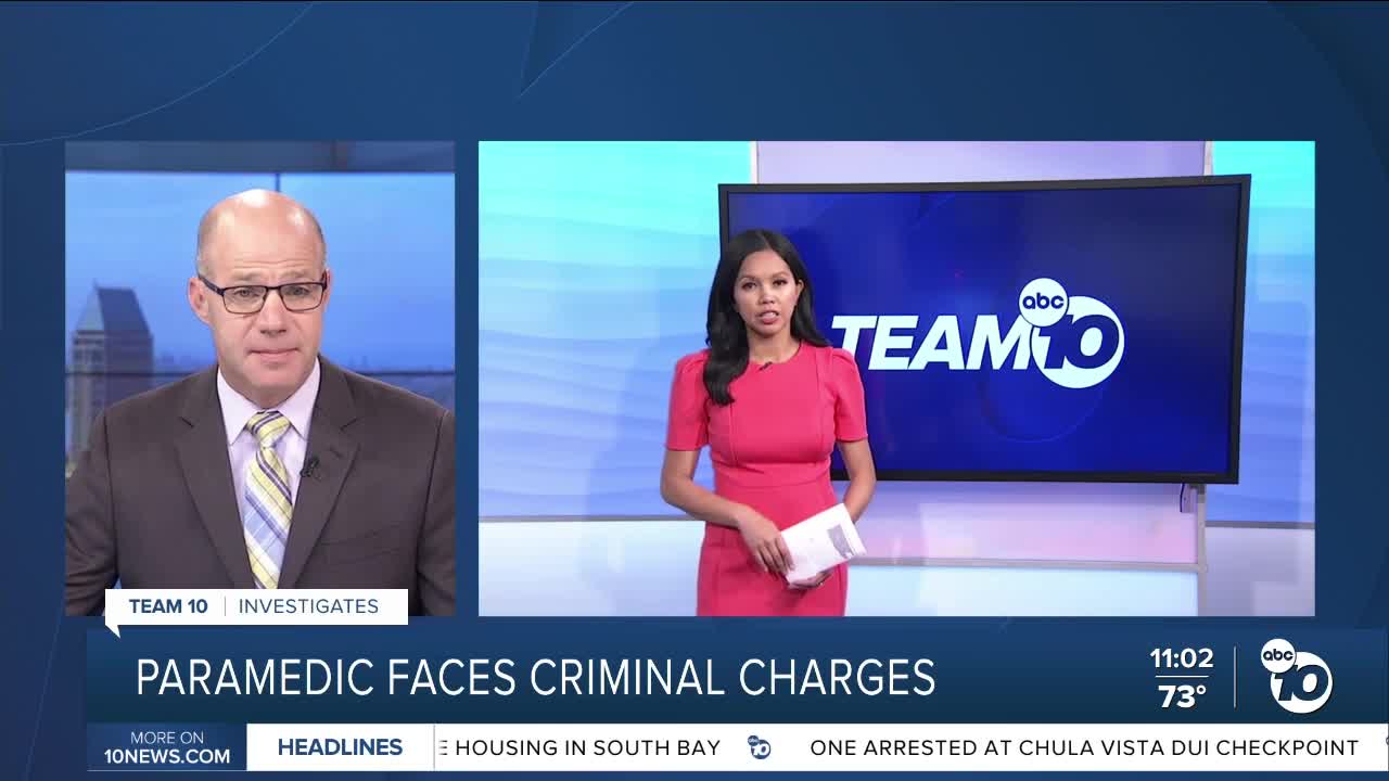 Paramedic in San Diego facing multiple criminal charges