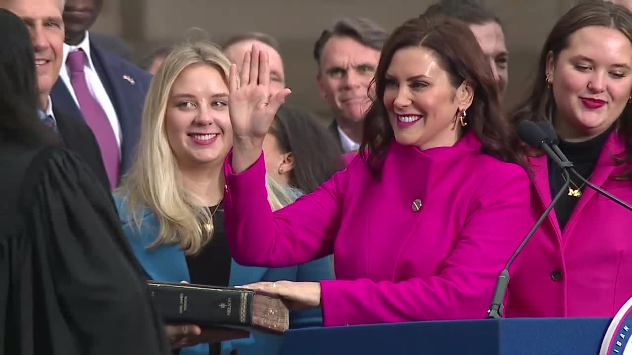 Michigan Governor Gretchen Whitmer sworn in for second term