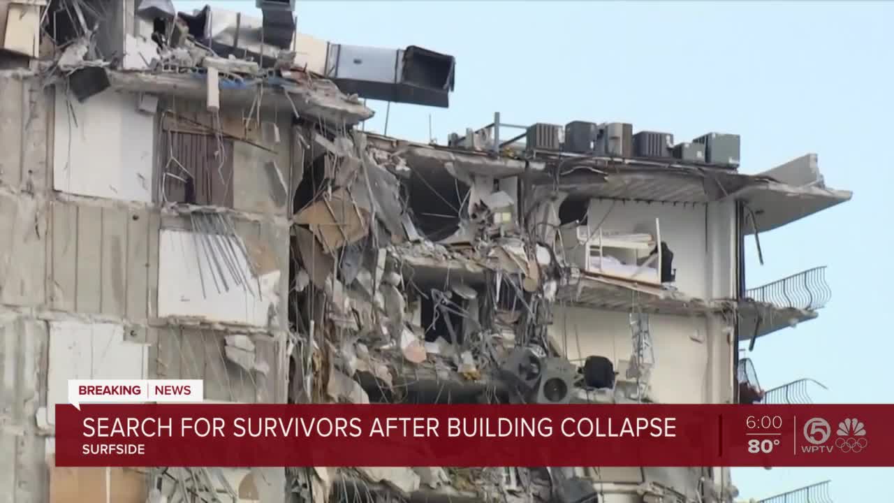 1 dead, at least 99 people unaccounted for after deadly condo collapse