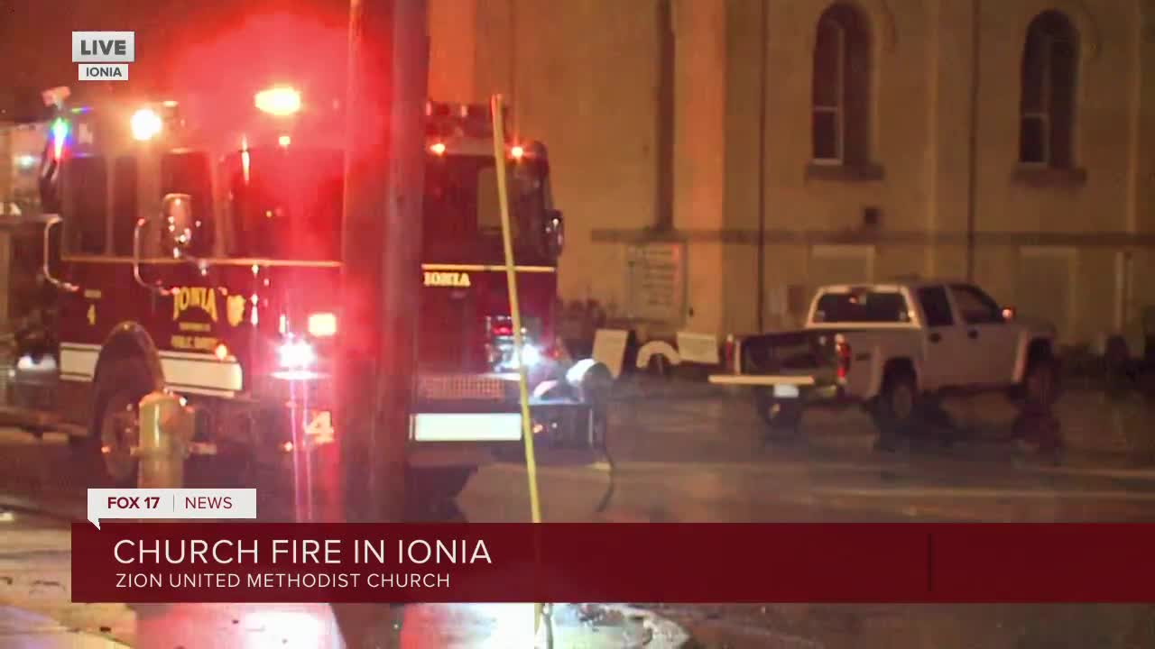 Crews put down fire at Ionia church