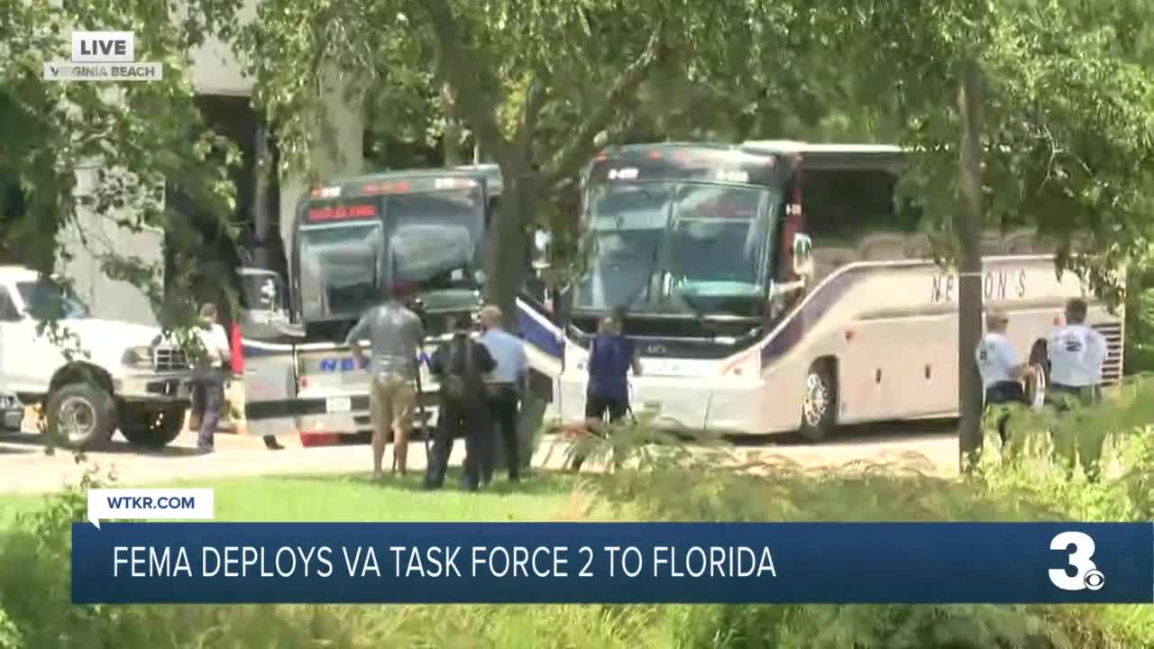 Virginia Task Force 2 deploys to assist with rescue efforts in Florida
