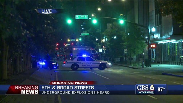Multiple underground explosions close parts of Broad Street