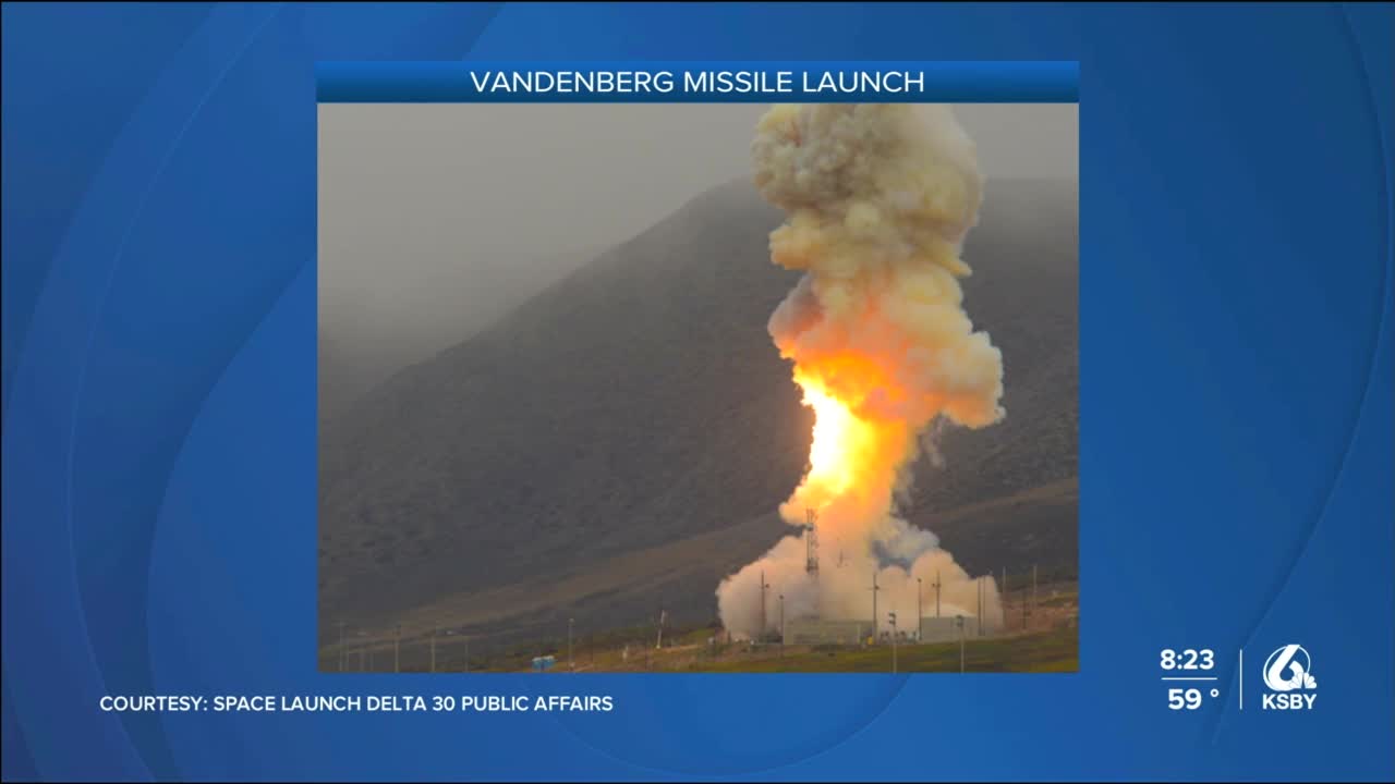 Ground-based Interceptor missile launches from Vandenberg SFB