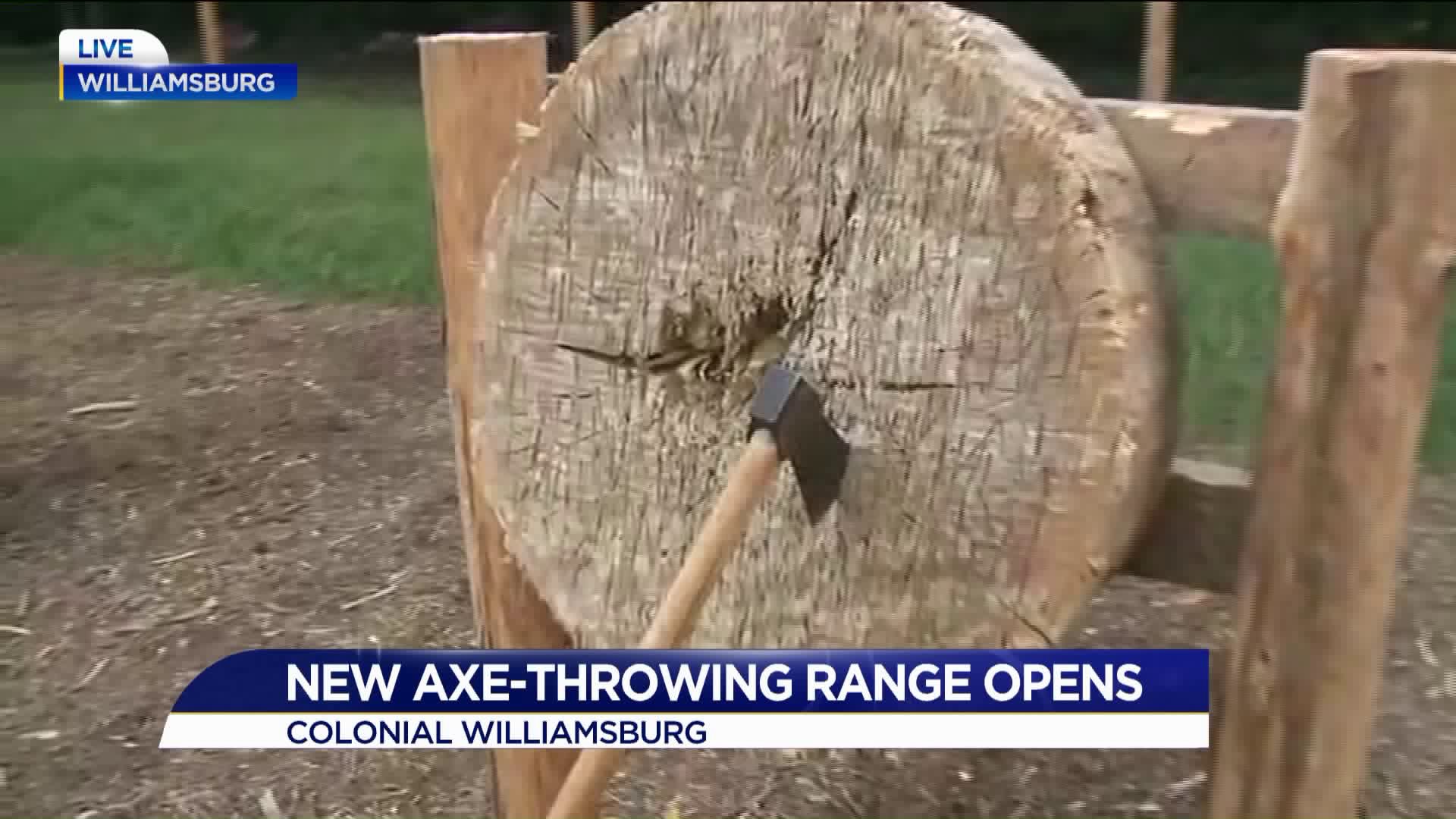 Try out axe-throwing like Colonial soldiers