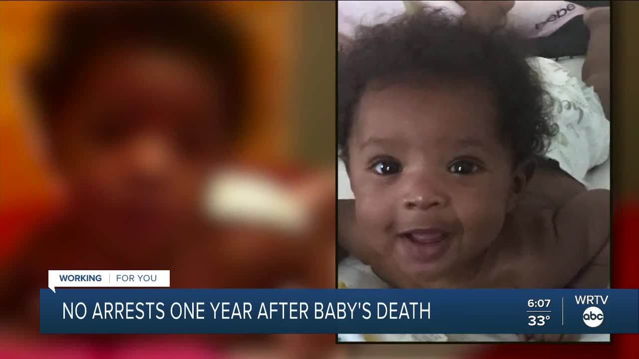 No arrests one year after baby girl's homicide death