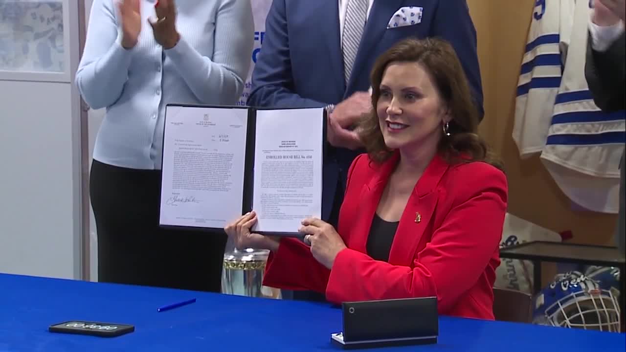 WATCH: Gov. Whitmer signs legislation to prevent distracted driving