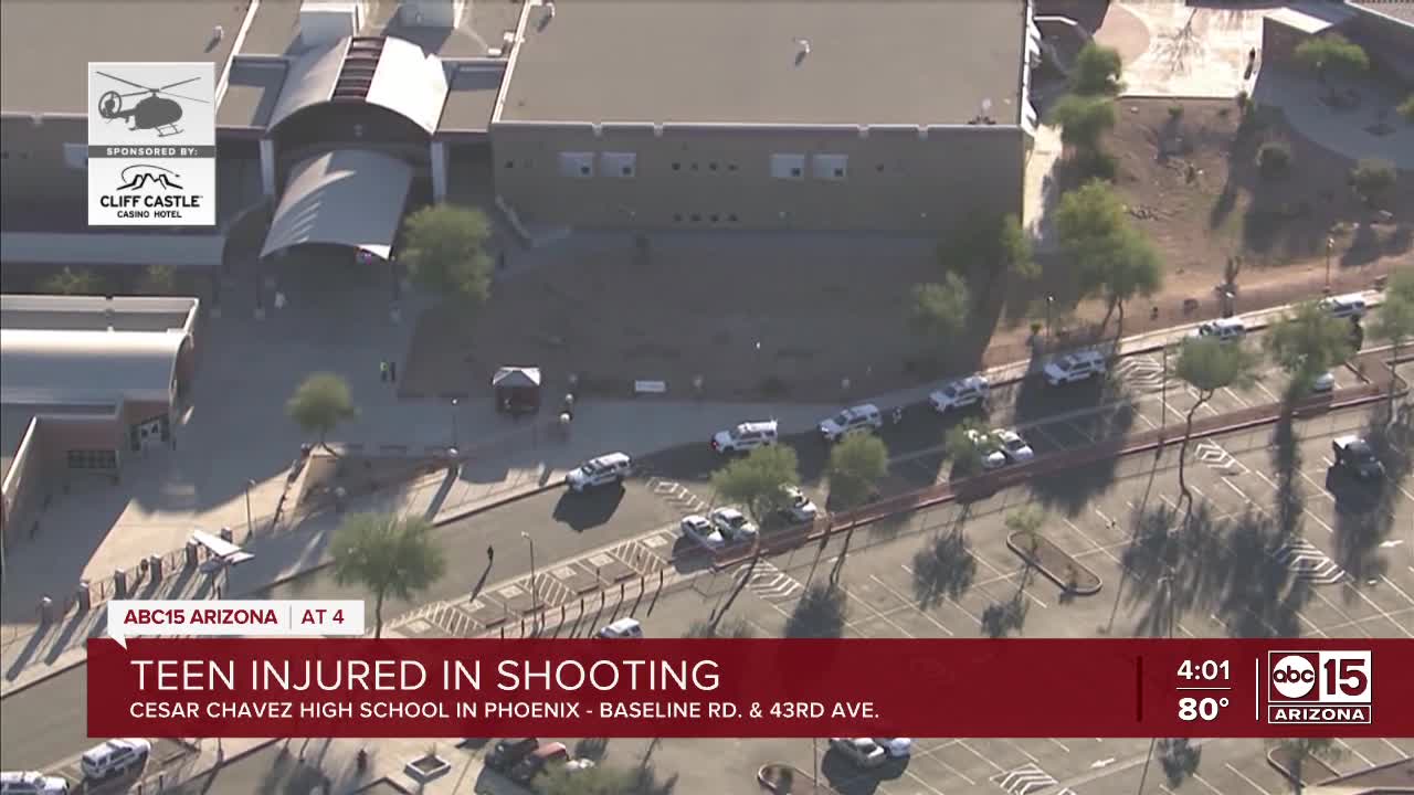 Teen hurt in shooting at Cesar Chavez High School in Phoenix, police say
