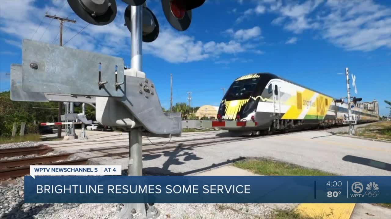 Brightline trains rolling again in South Florida