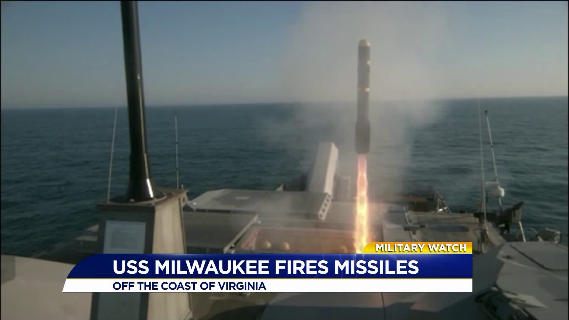 USS Milwaukee fires missiles off the Virginia coast, kicks off testing ...