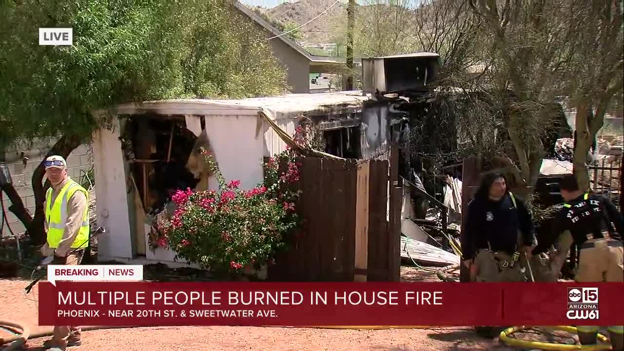 Multiple people hurt in house fire in north Phoenix