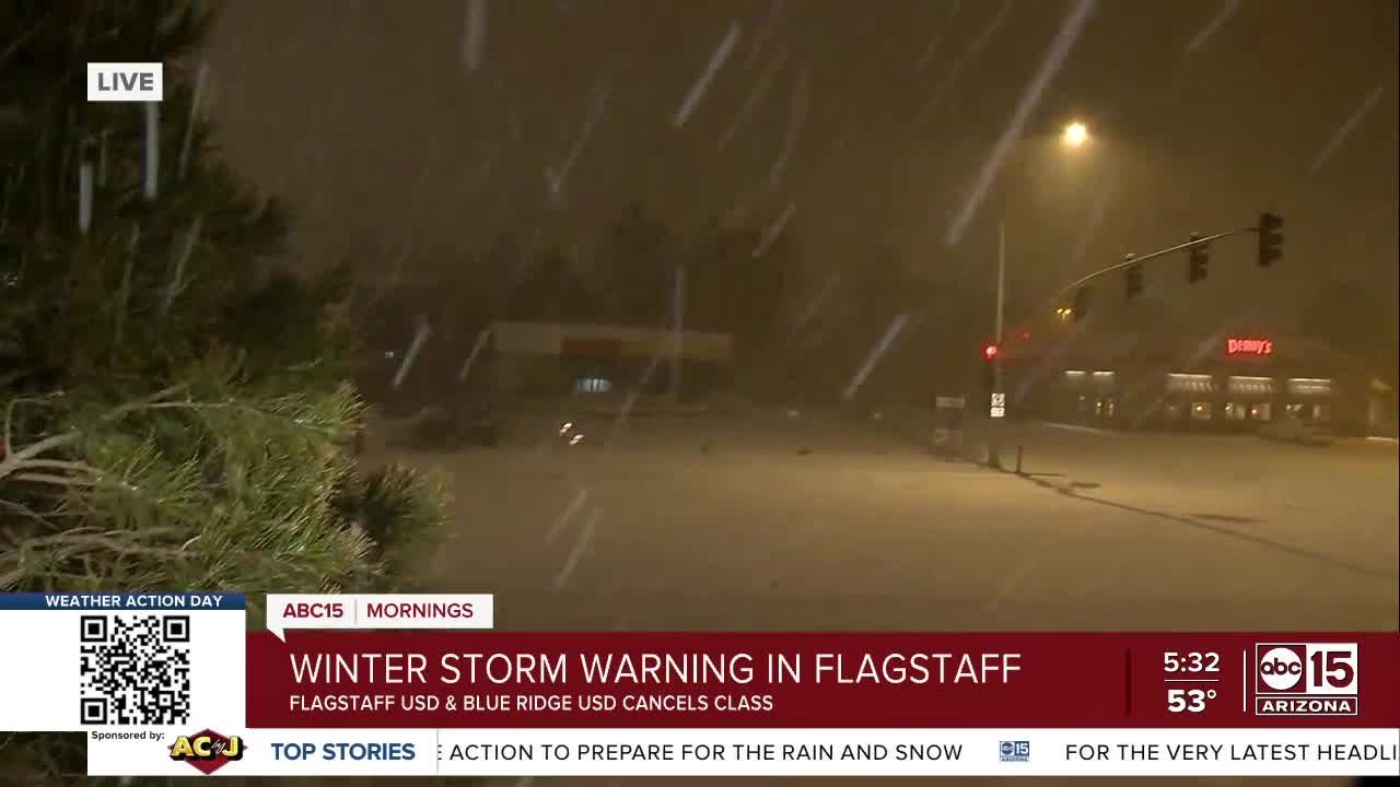 RECAP: Winter storm brings rain to the Valley, snow in N. AZ
