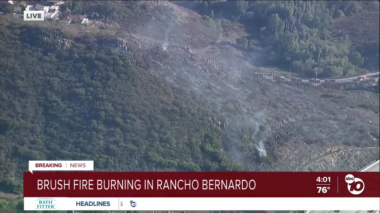 Crews contain fire along I-15 in Rancho Bernardo, people cleared to ...