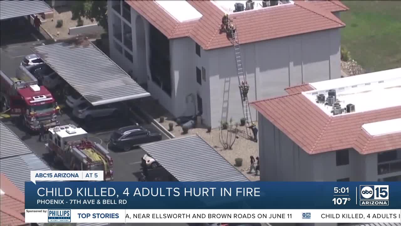 Child, woman killed in Phoenix apartment fire near 7th Avenue and Bell Road