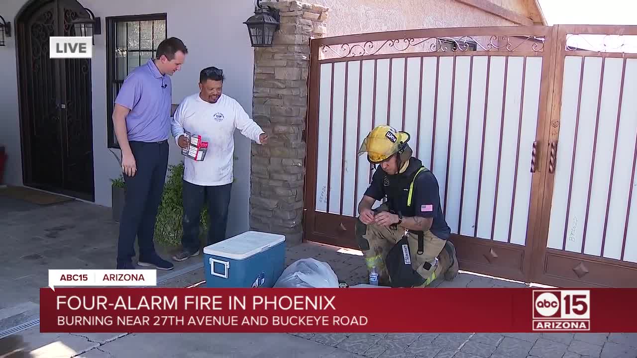 100+ firefighters battle large fire near 27th Avenue and Buckeye Road