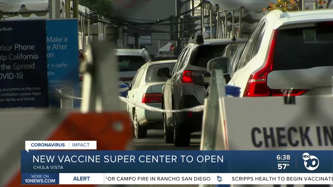 COVID-19 vaccine 'super station' opens in Chula Vista