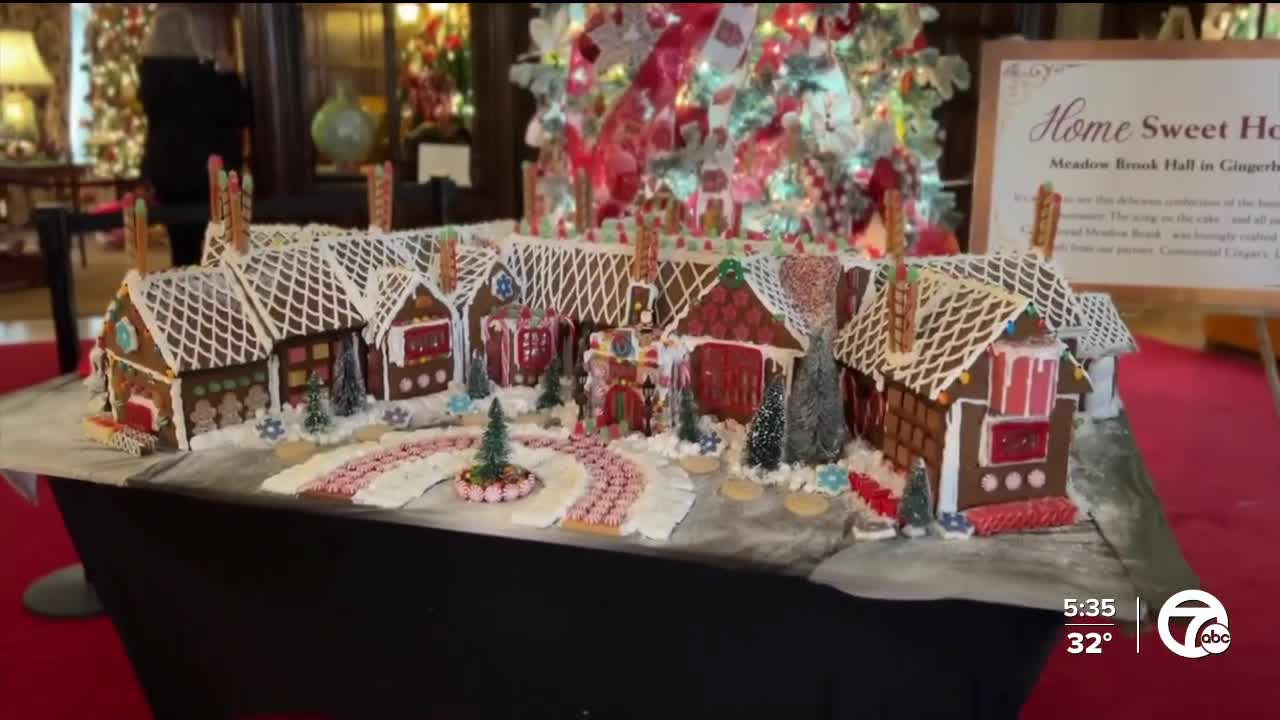 Meadow Brook Hall displays unique gingerbread house during holiday tours