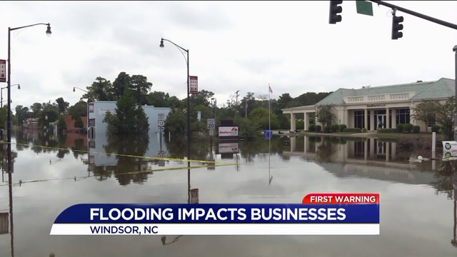 Cashie River causes major flooding in Windsor, North Carolina