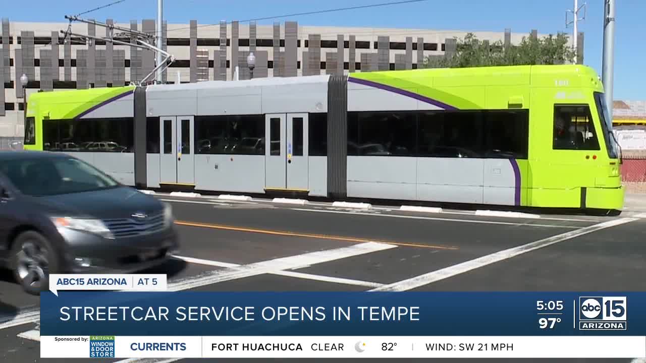 Valley Metro's Tempe streetcar service now operational