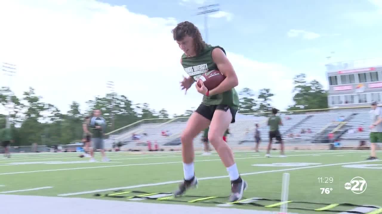 Thomas University celebrates first football signee, hosts third ...