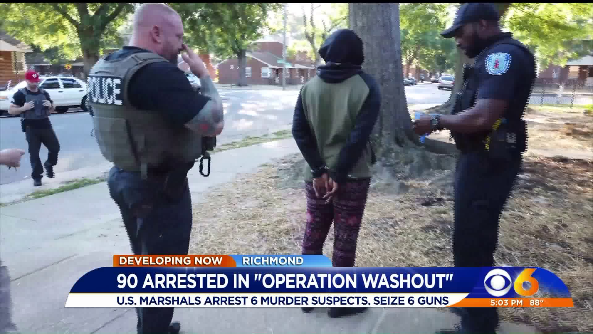 Operation Washout yields 90 arrests from a dozen Richmond-area gangs