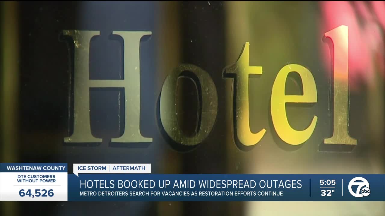 Metro Detroit Hotels At Or Near Capacity Following Widespread Power Outages