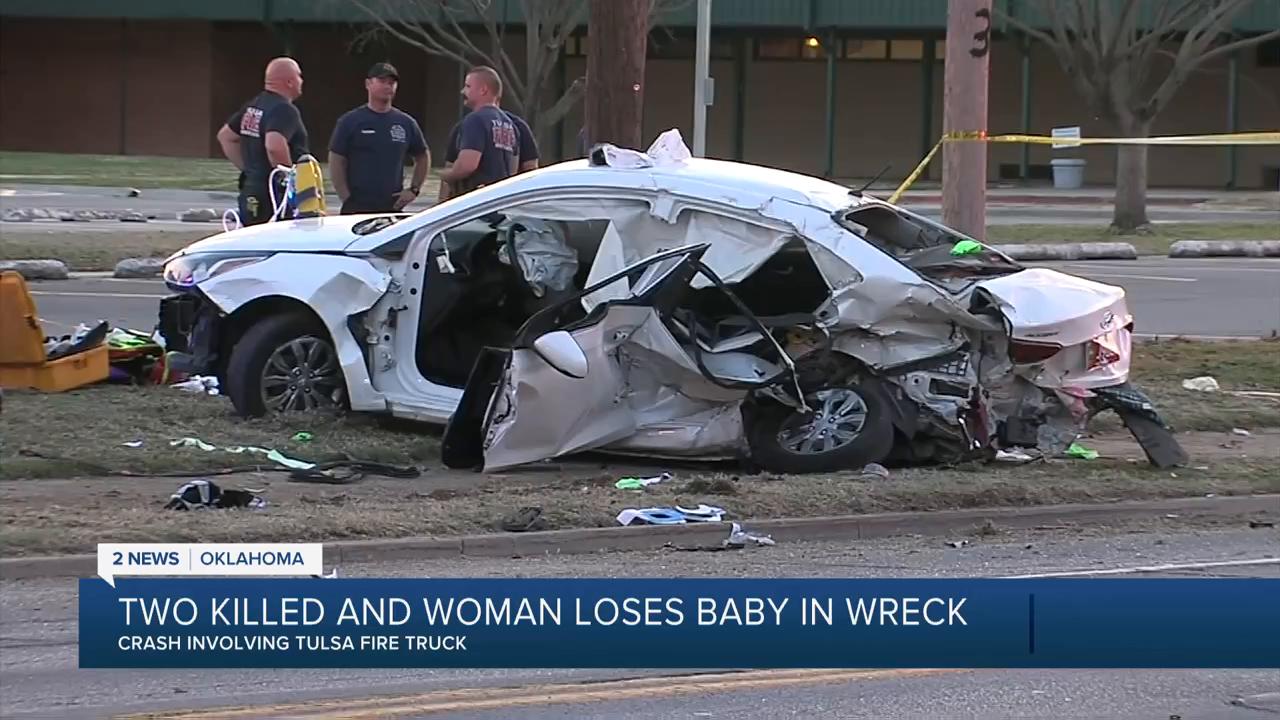 Driver charged with 5 counts of manslaughter in wreck with Tulsa firetruck