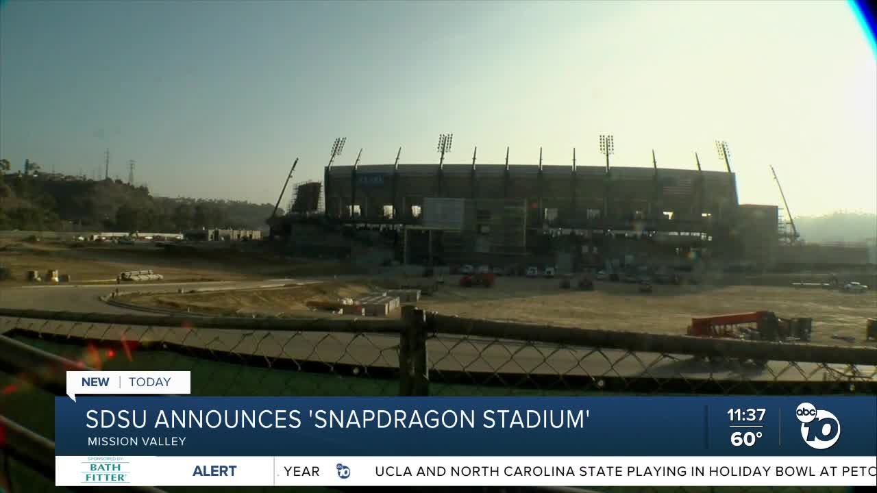 SDSU's new Mission Valley stadium named Snapdragon Stadium