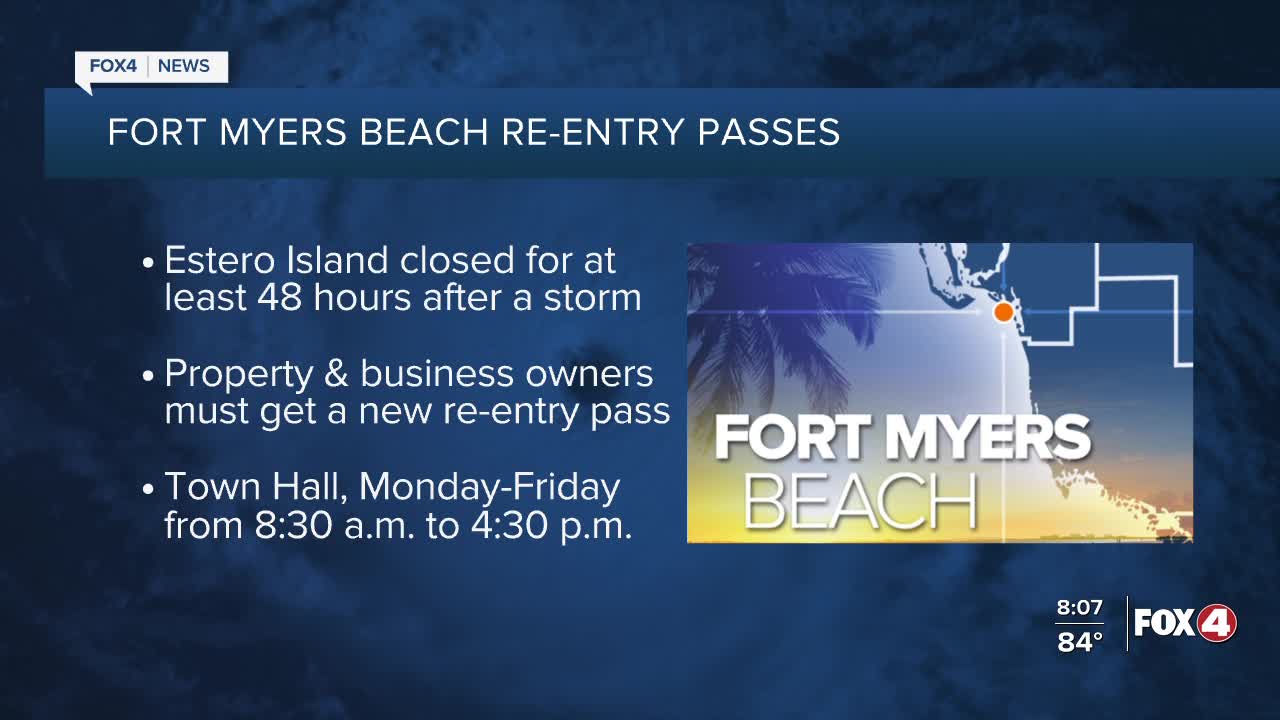 Hurricane re-entry passes for Fort Myers Beach