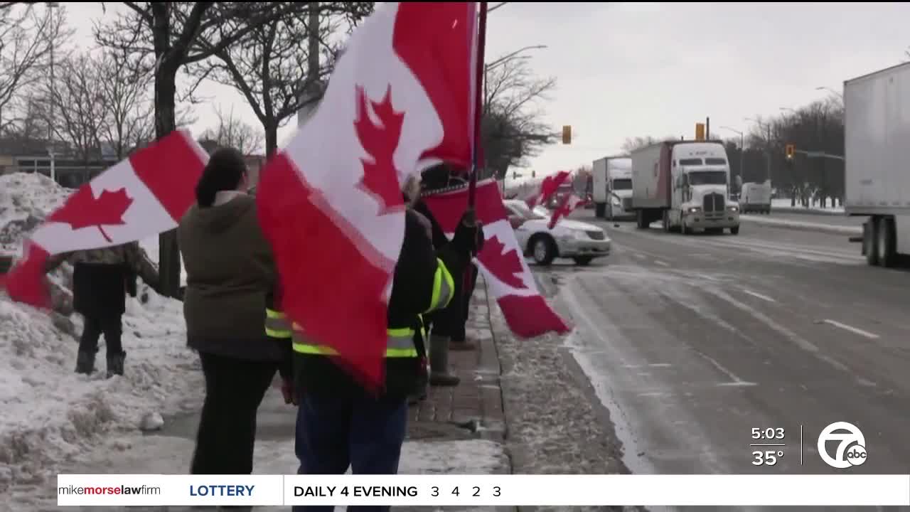 Ambassador Bridge blockade day 4: Whitmer calls on Canada to reopen the ...