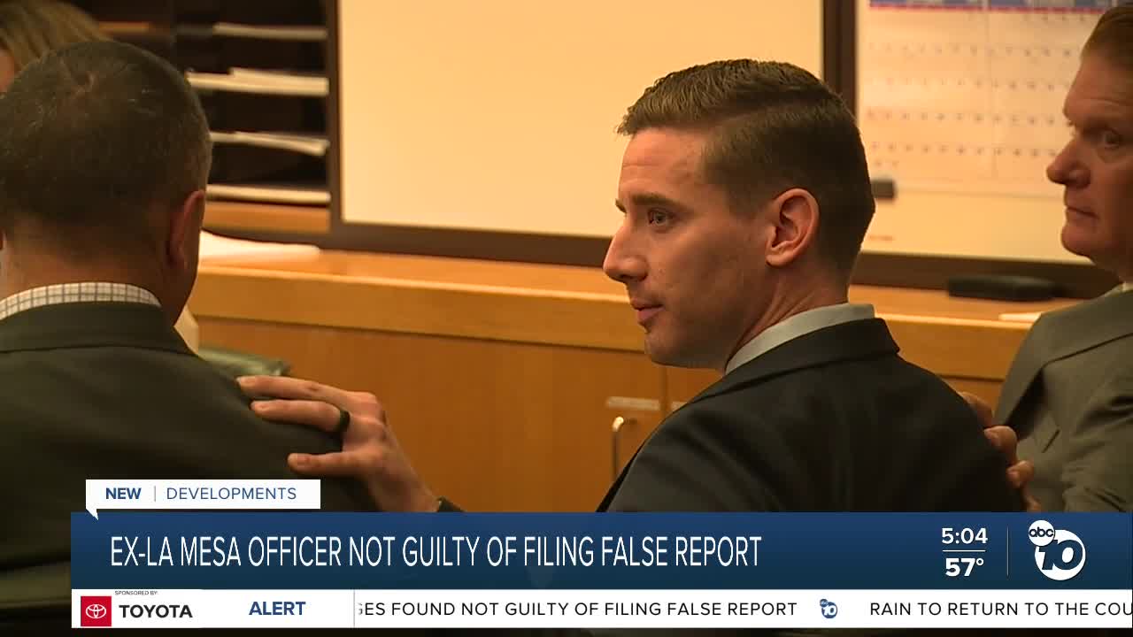 Ex-La Mesa PD officer found not guilty of filing false report