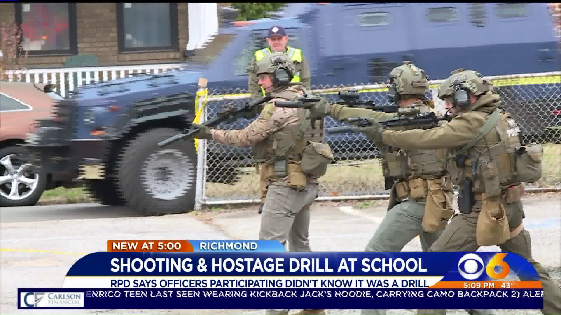 Police use new drone during active shooter drill at old Richmond school