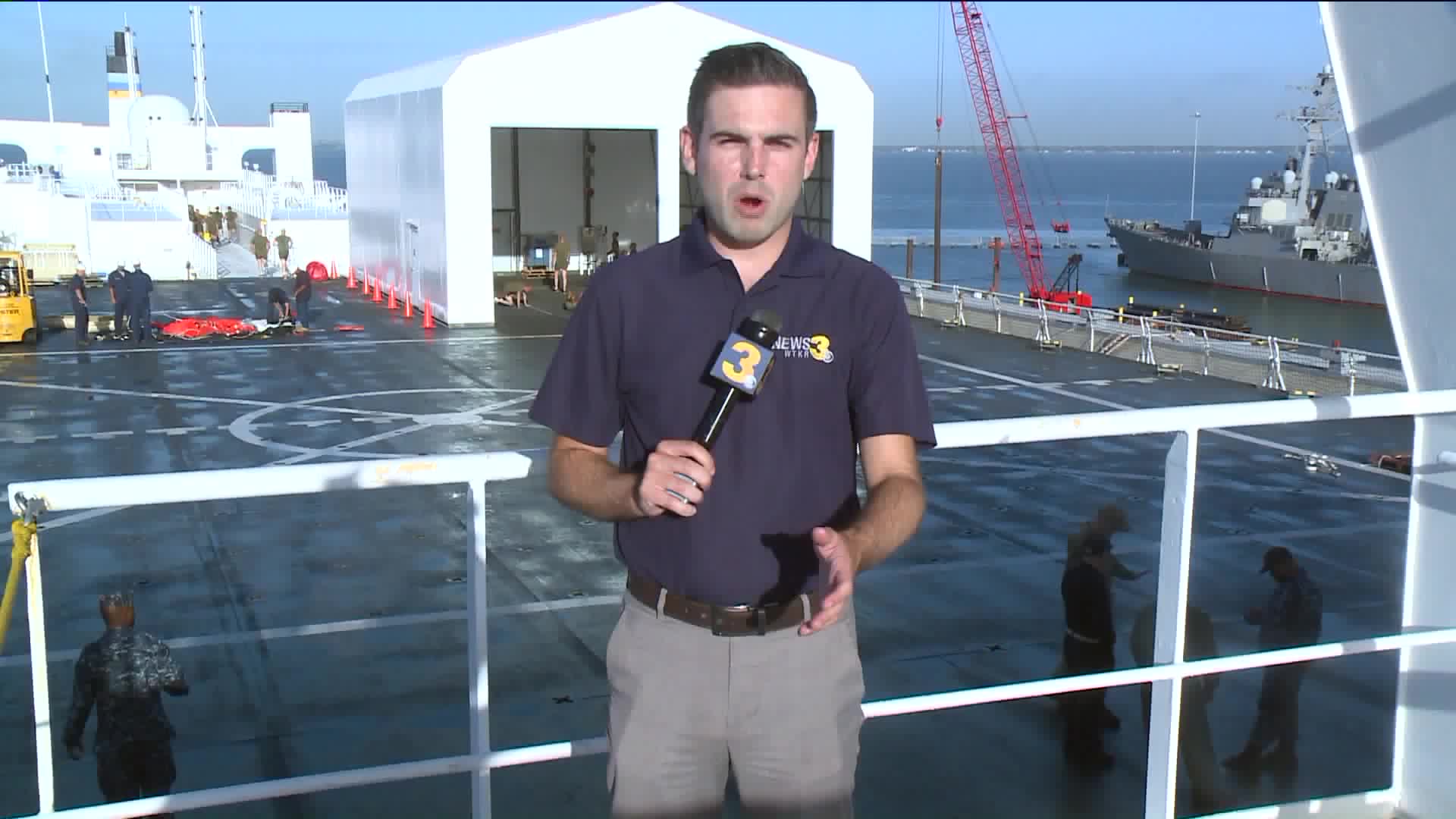 USNS Comfort deploying from Hampton Roads on medical assistance mission