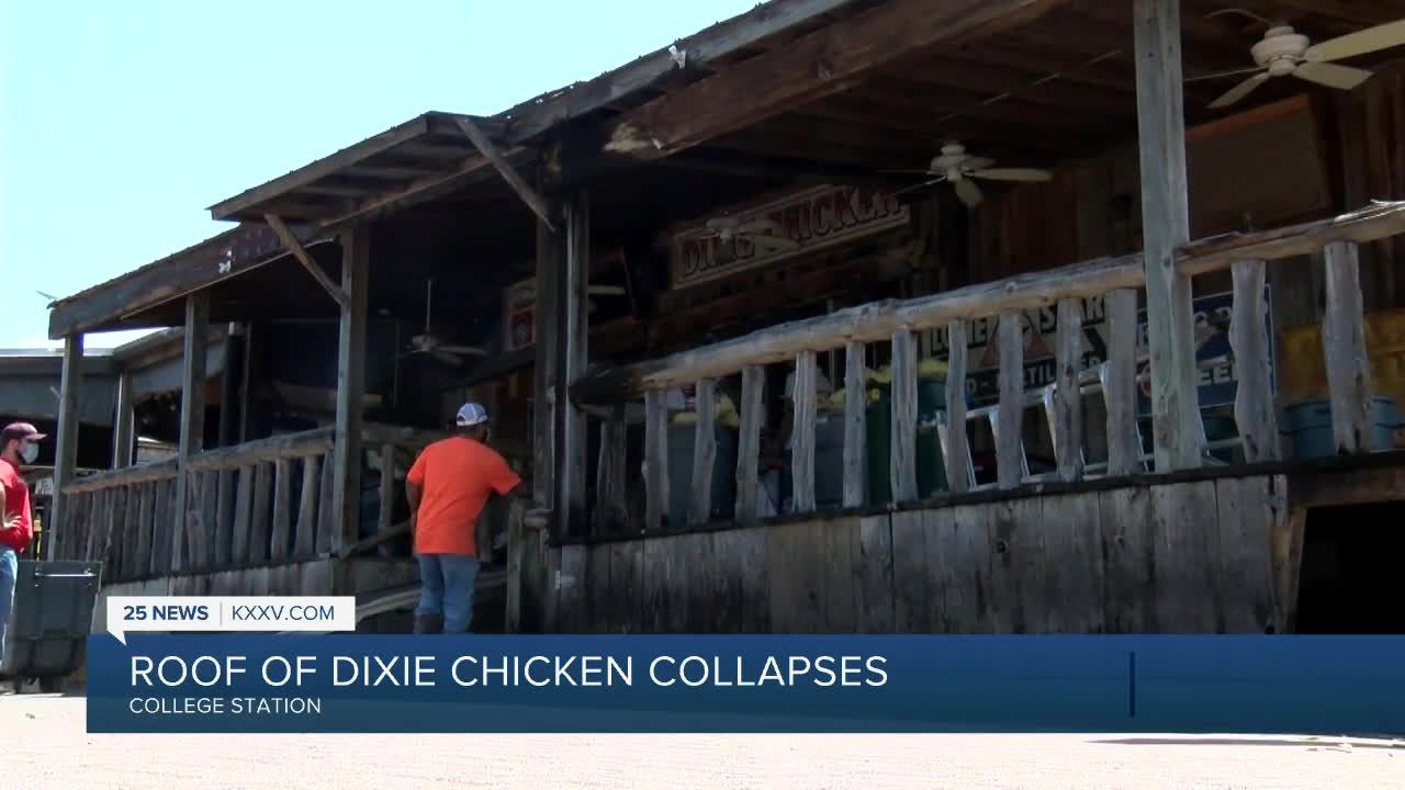 Aggies raise over $30k after Dixie Chicken's roof collapses in storm