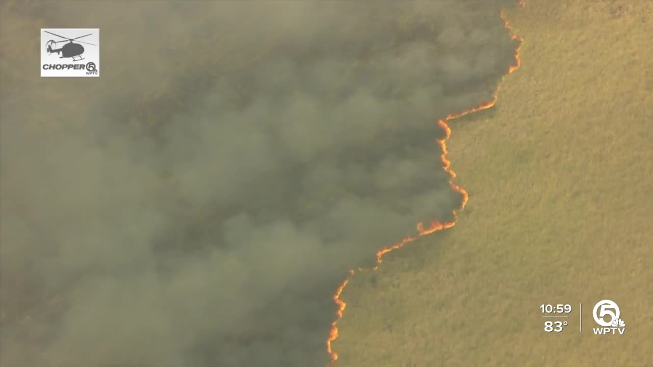 Roughly 16,000 acres burn near Palm Beach-Broward County line