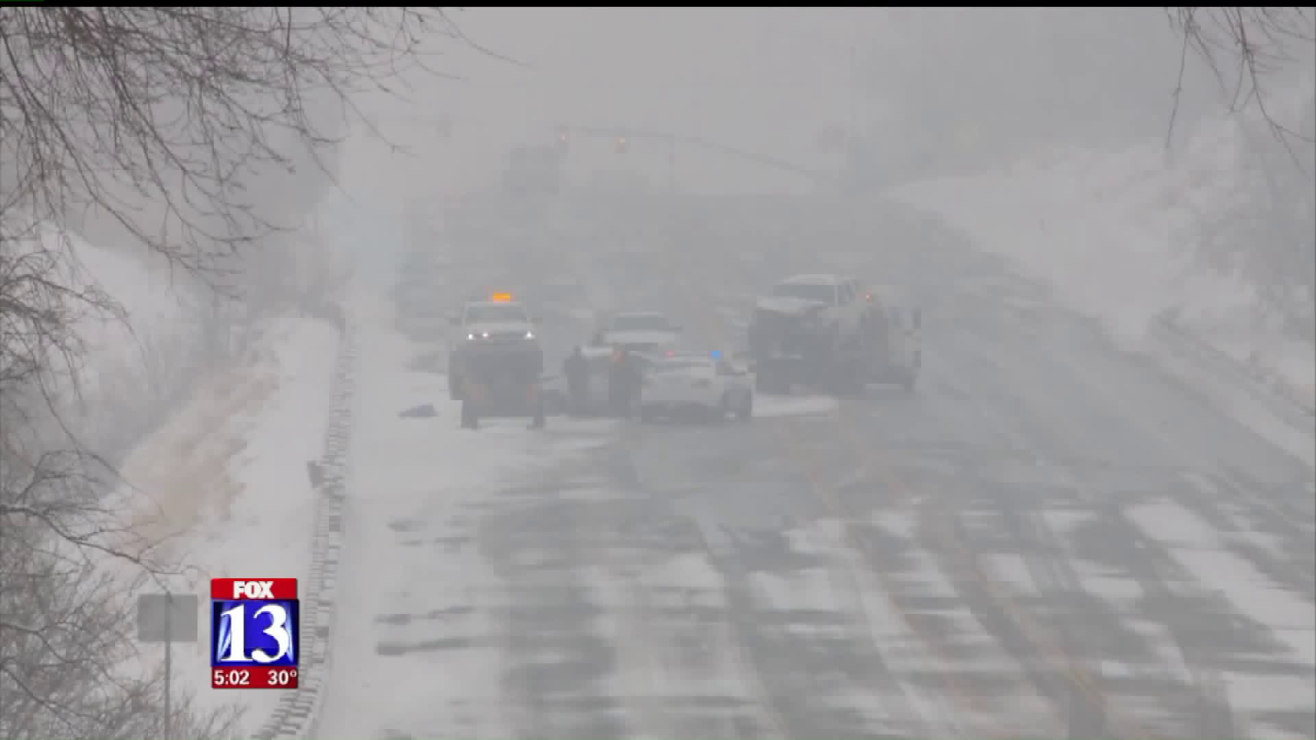 Crews respond to dozens of crashes as winter weather hits Utah Thursday