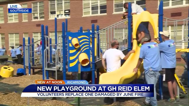 New Richmond school playground built in one day after suspicious fire