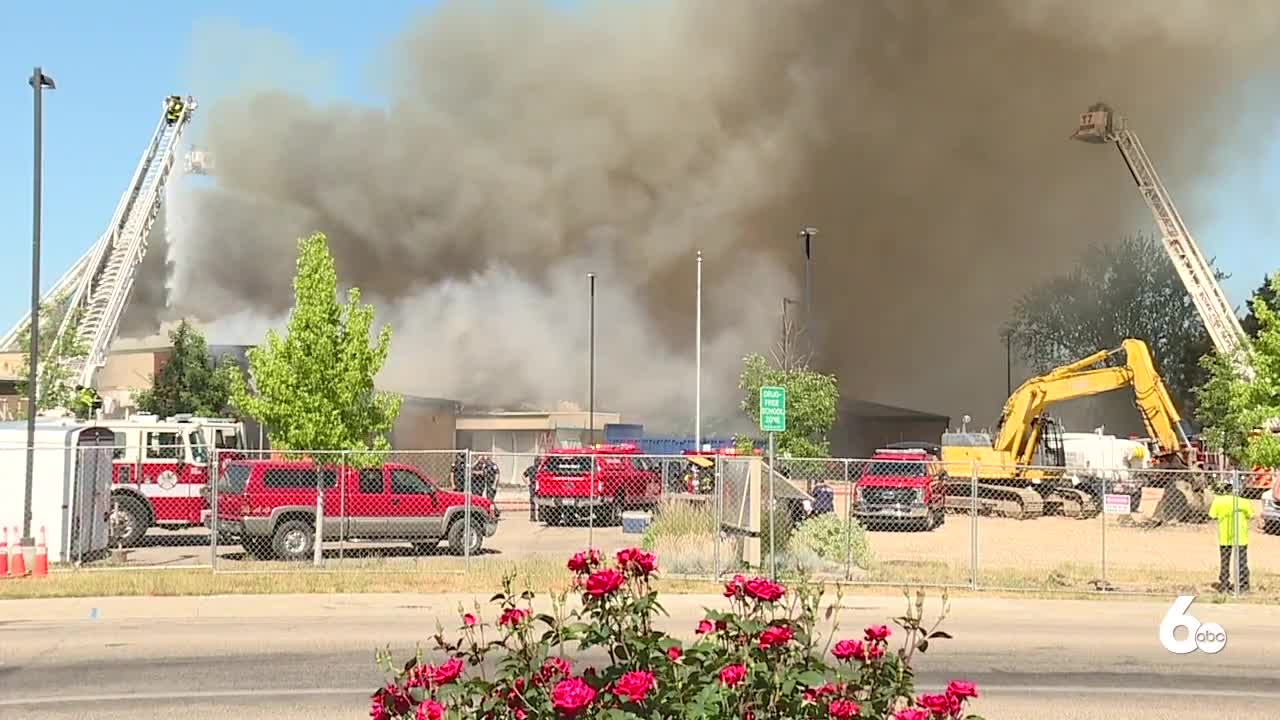 Boise Fire responds to fire at old Valley View Elementary School
