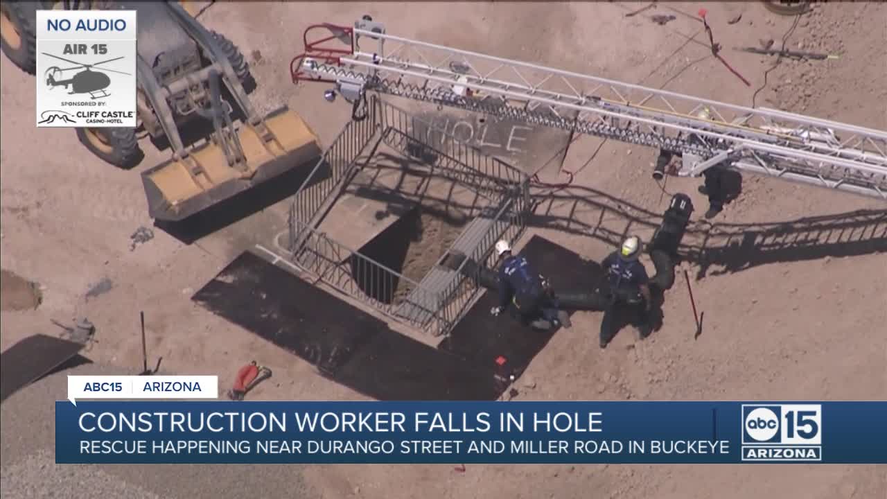 Construction worker dead after falling 100 feet into hole in Buckeye