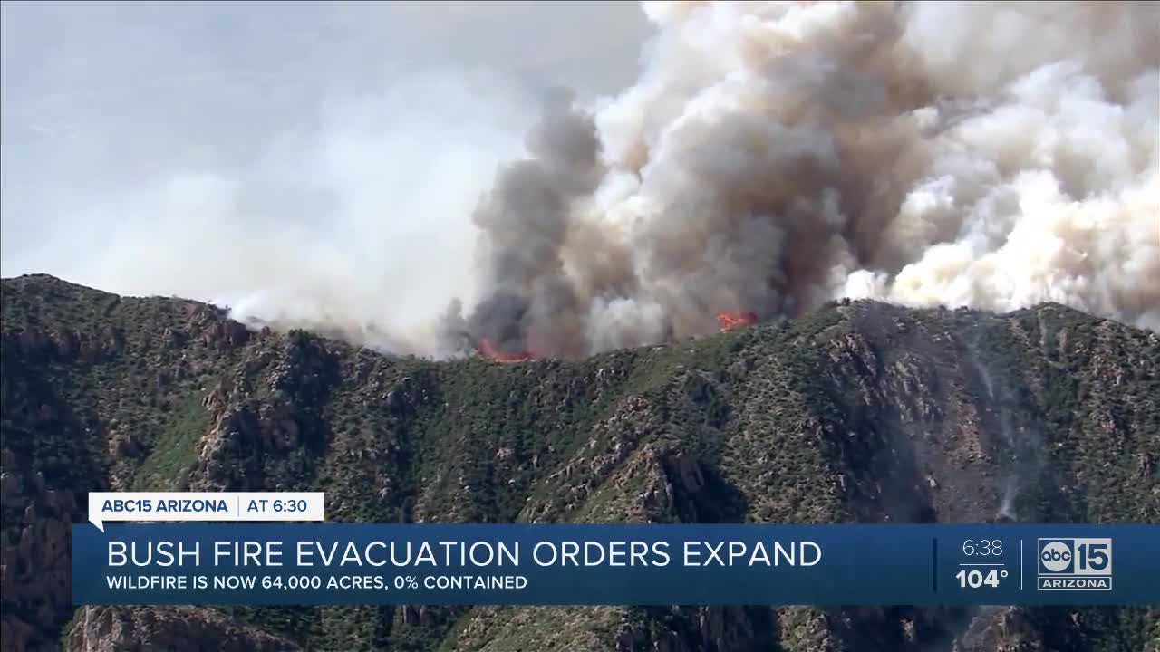 Data: Bush Fire is now the largest fire burning in the USA
