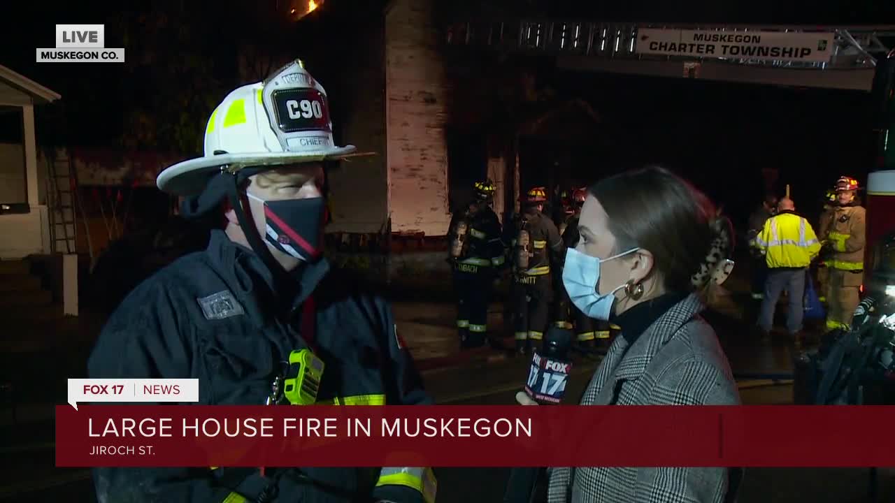Massive house fire in Muskegon under investigation